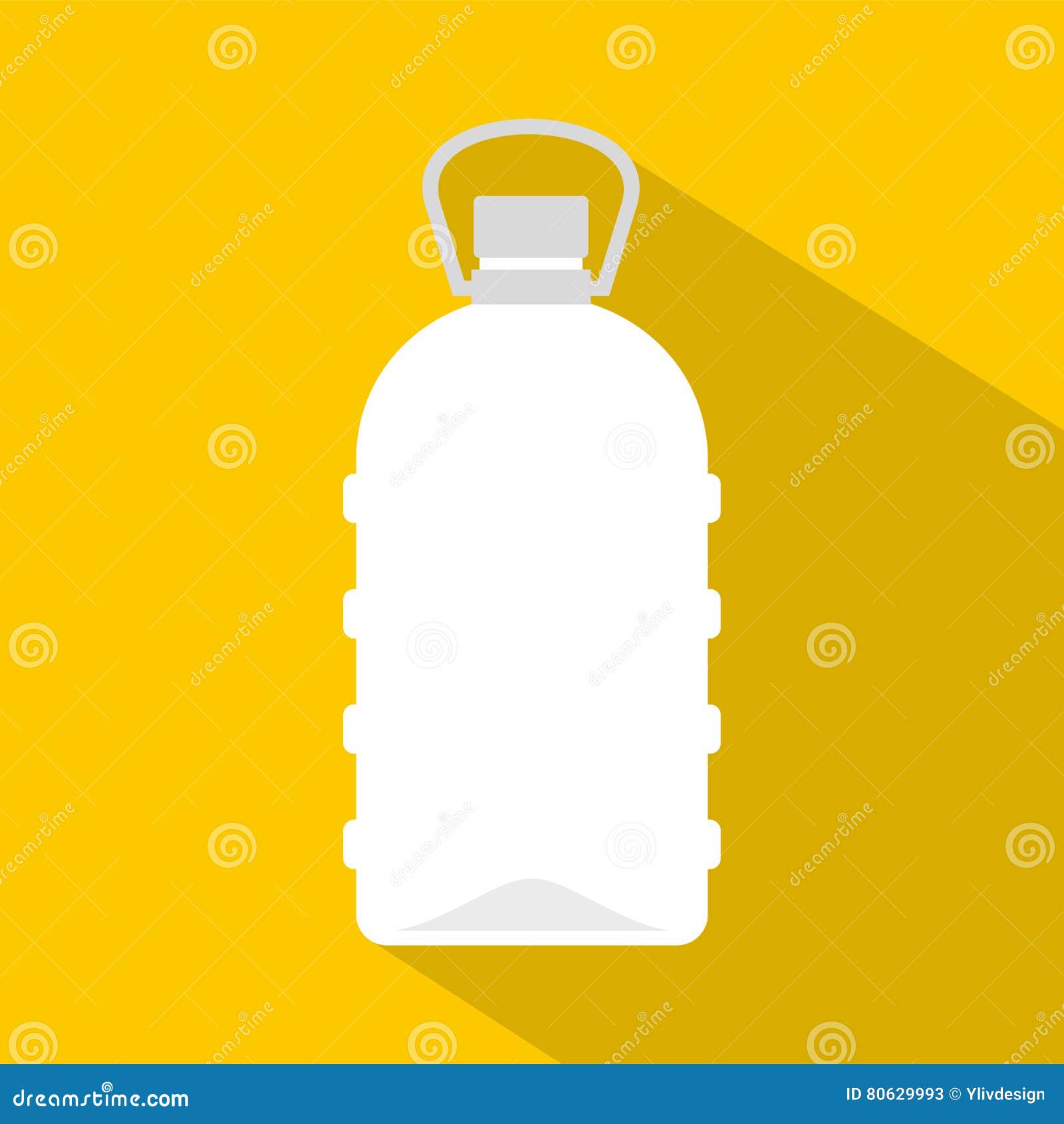 Big Bottle Icon, Flat Style Stock Vector - Illustration of bottle, icon ...