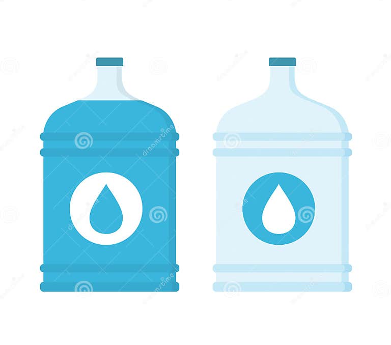 Big Bottles with Water stock vector. Illustration of large - 113704751