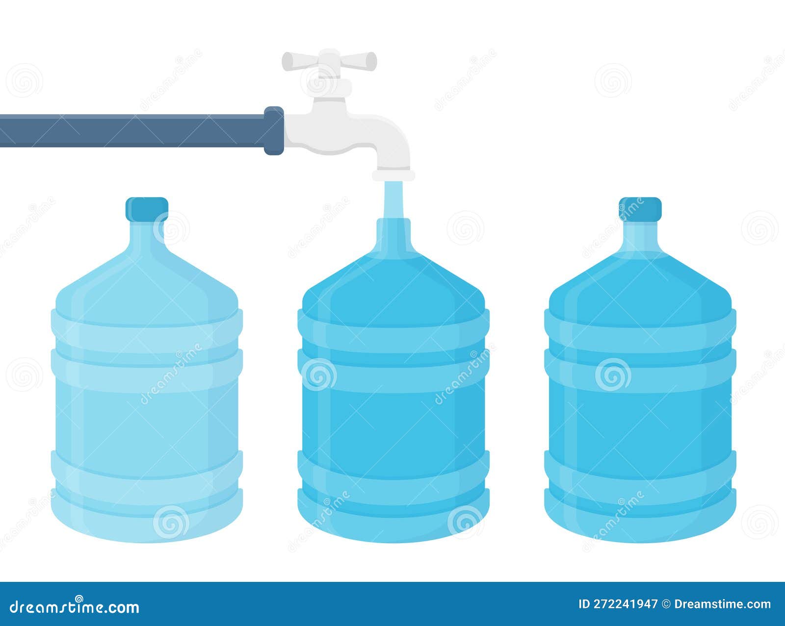 Big Bottles with Water stock vector. Illustration of icon - 272241947