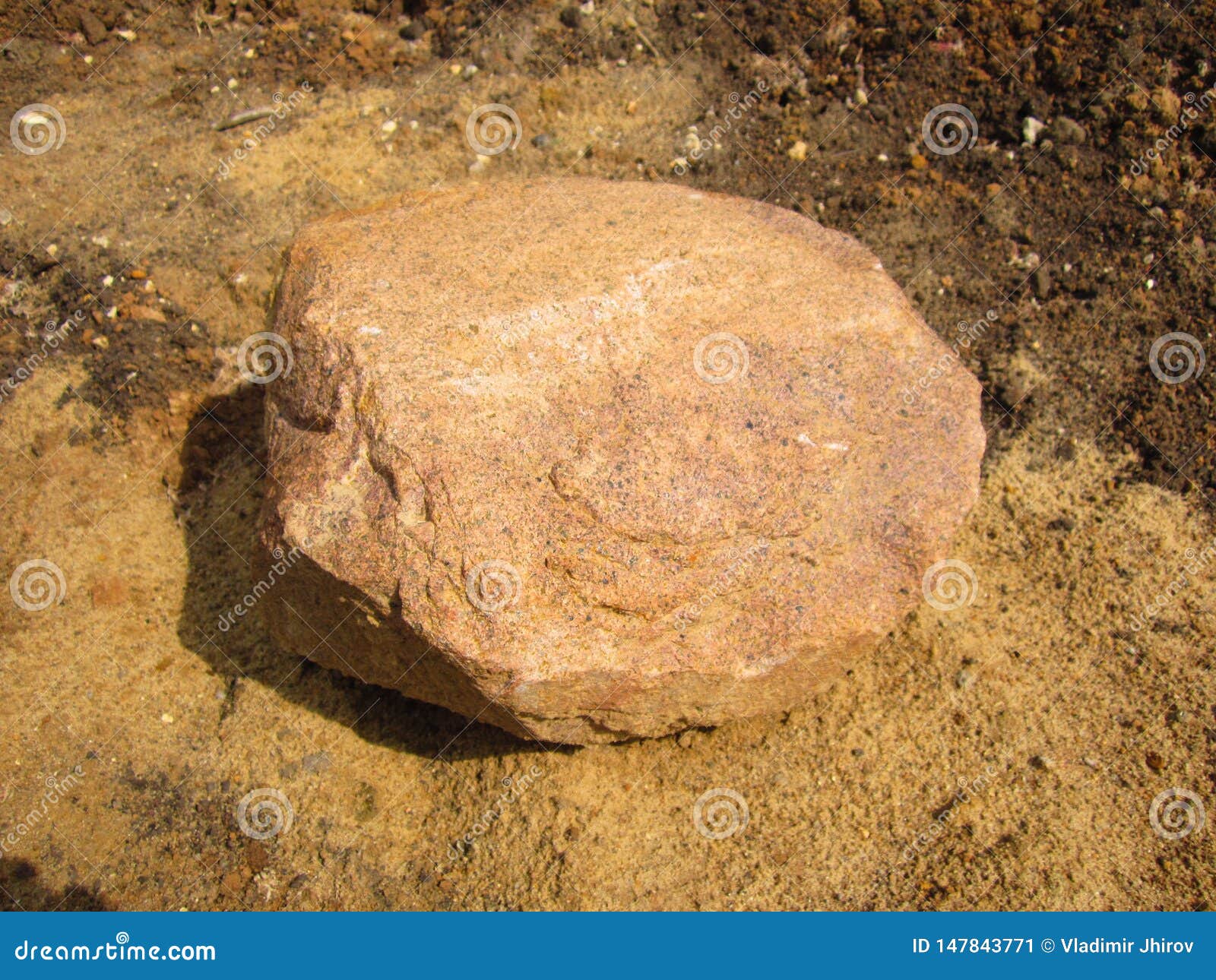 Big boulder on land stock image. Image of building, blue - 147843771
