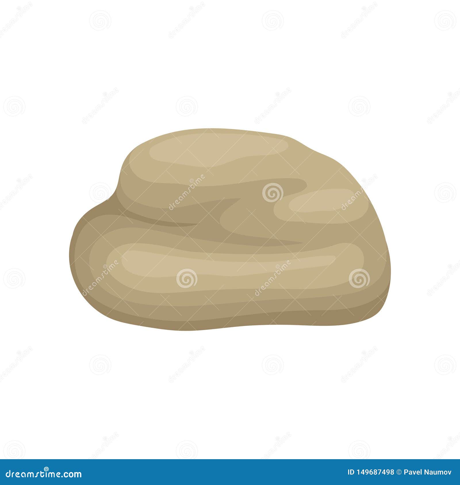 Big Boulder. Vector Illustration on White Background. Stock Vector ...