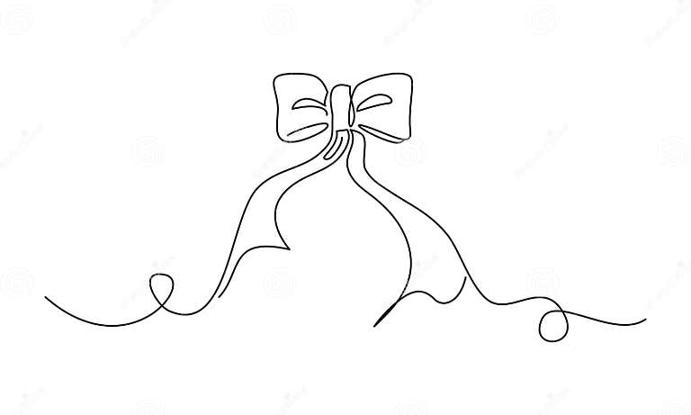 Big Bow Oneline stock vector. Illustration of packaging - 329438629