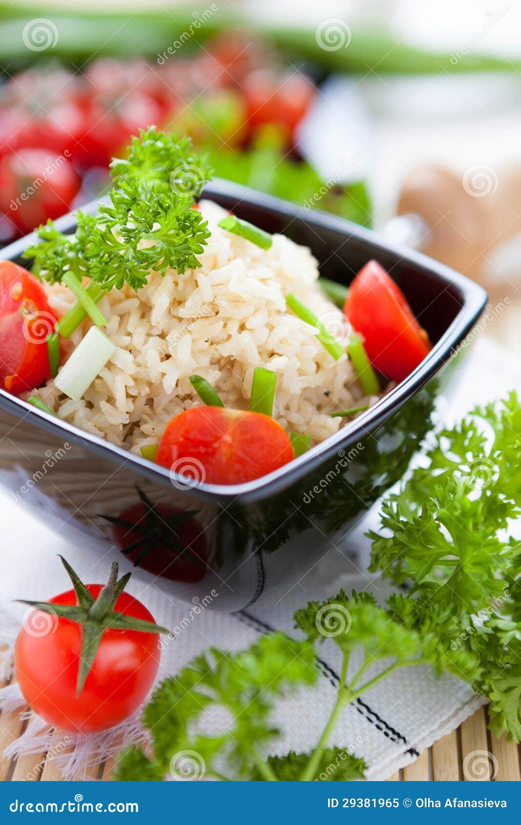 Big bowl of boiled rice stock image. Image of dinner - 29381965