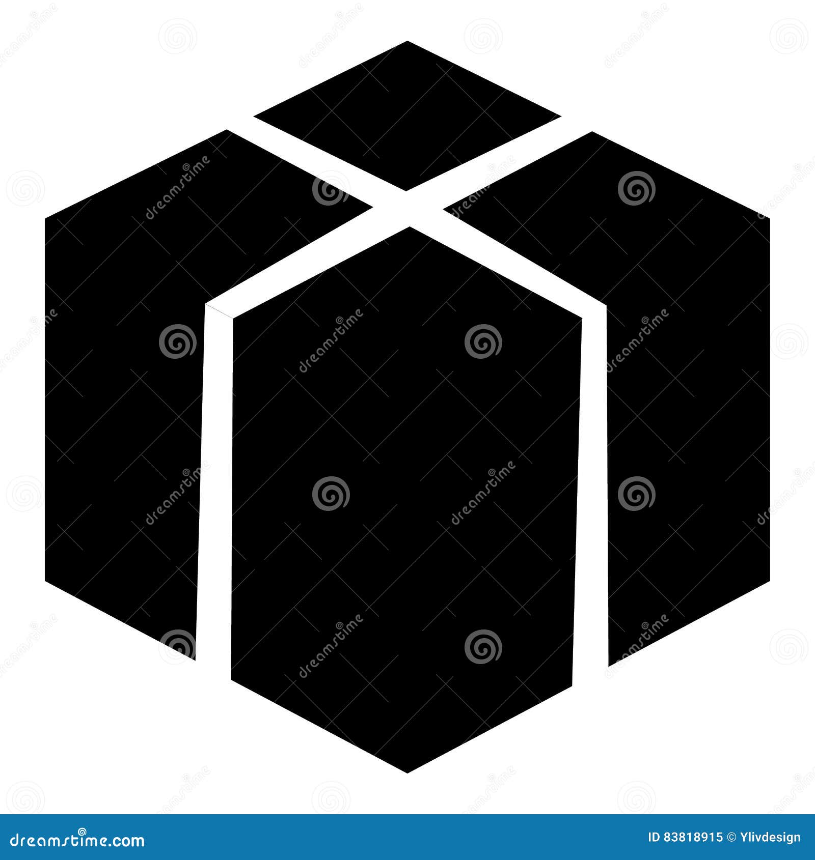 Big box icon, simple style stock vector. Illustration of square - 83818915