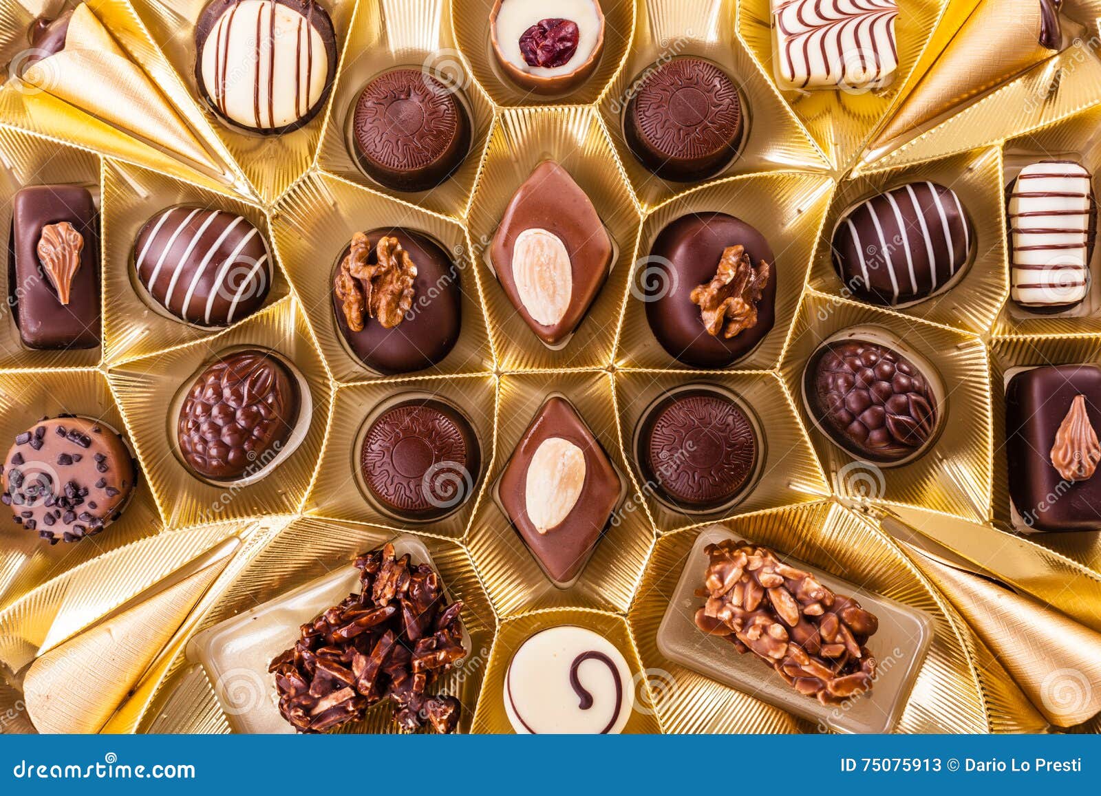 Big box of pralines stock image. Image of background - 75075913