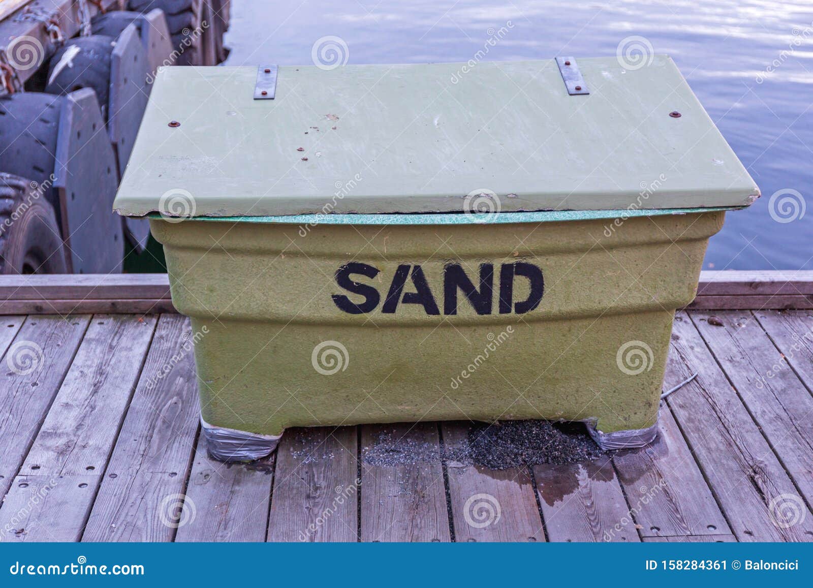 Box of Sand Harbour stock image. Image of water, grit - 158284361