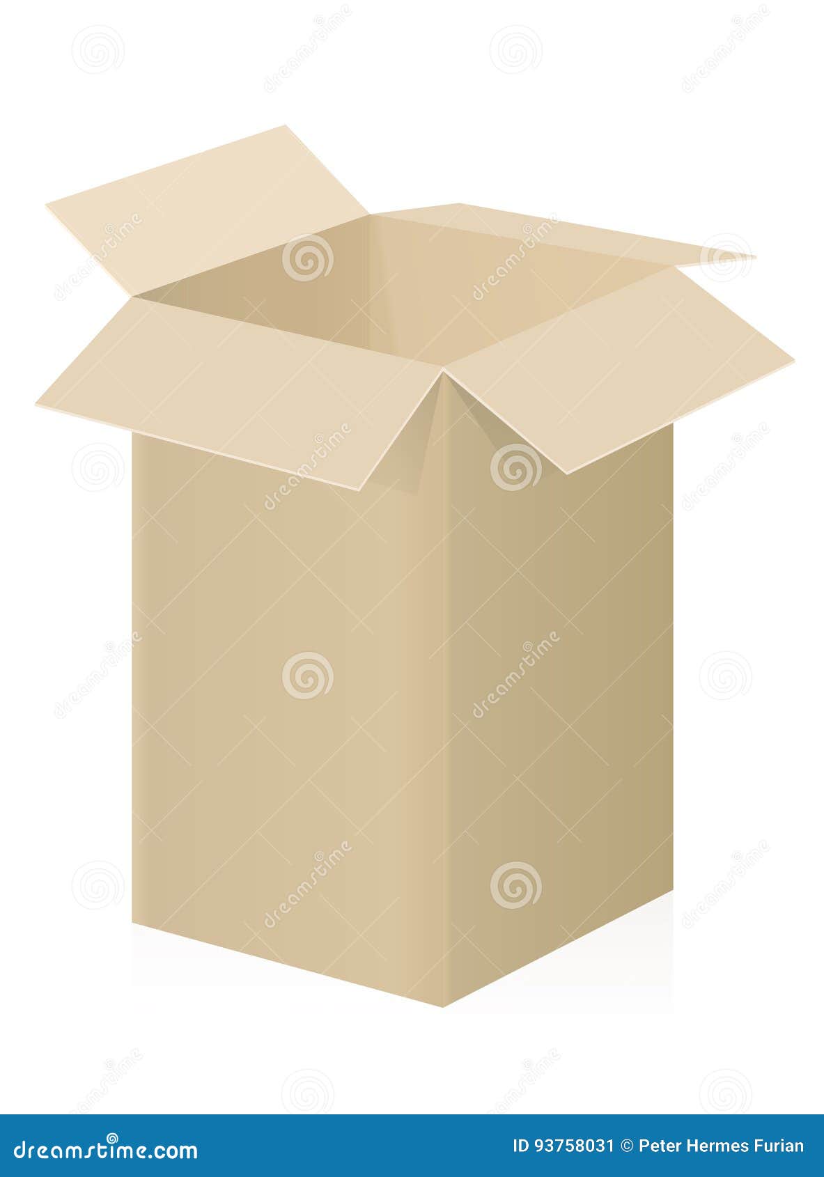 Big Box Top Open stock vector. Illustration of open, isolated - 93758031