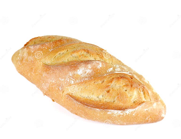 Big Bread on White Background. Stock Photo - Image of pastry, brown ...