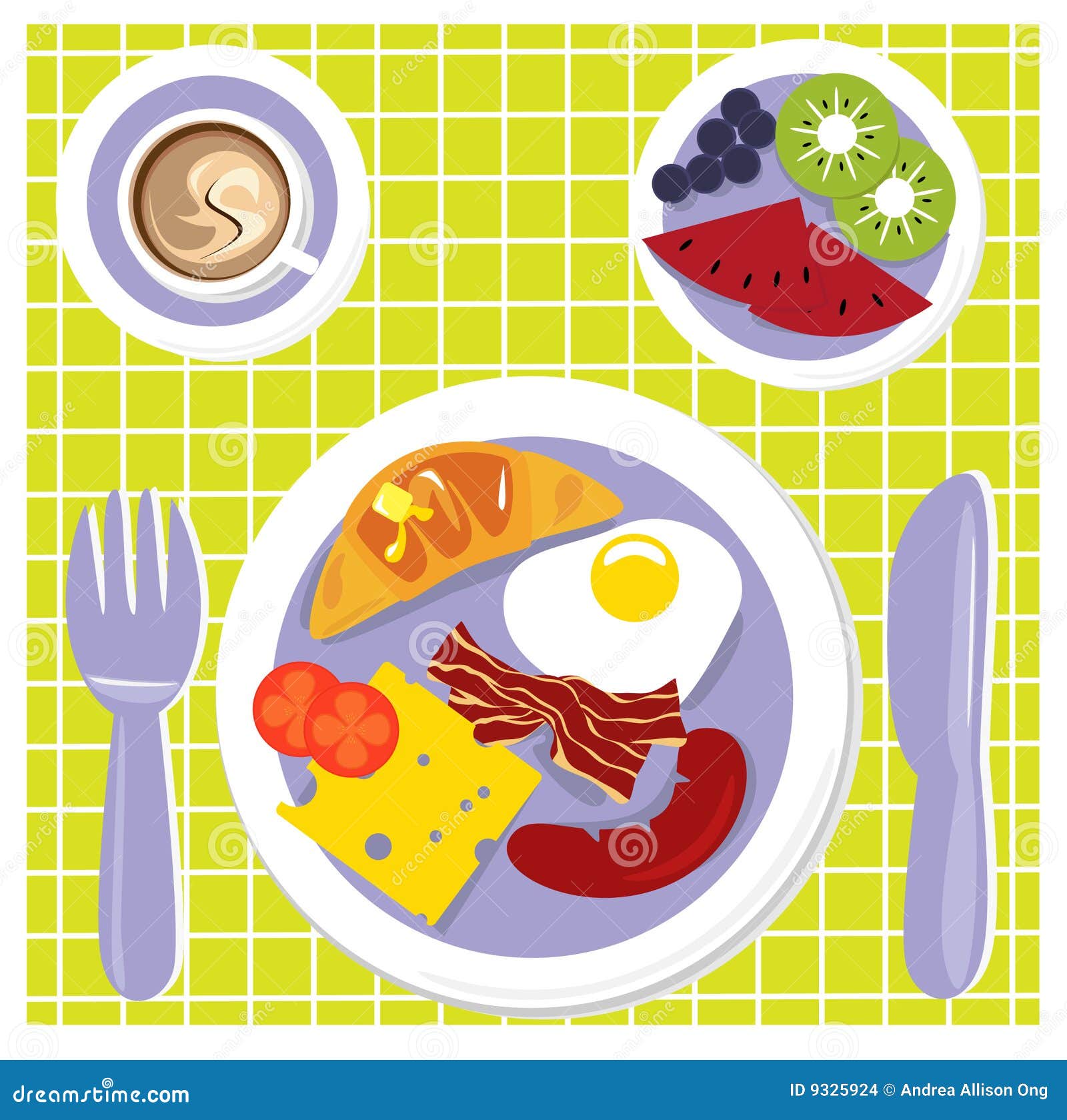 Big breakfast stock illustration. Illustration of tomato - 9325924
