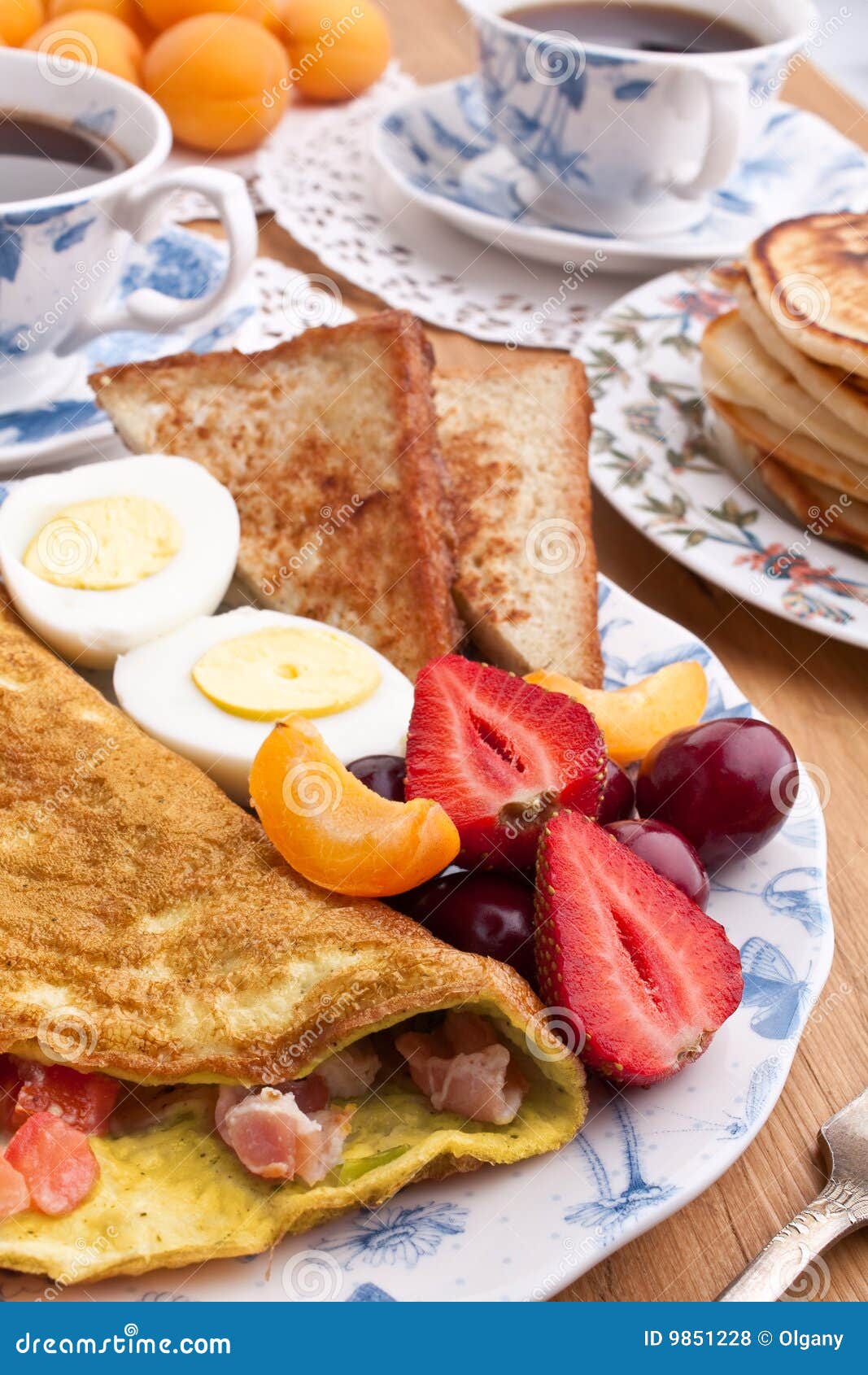 Big breakfast meal stock photo. Image of fruit, french - 9851228