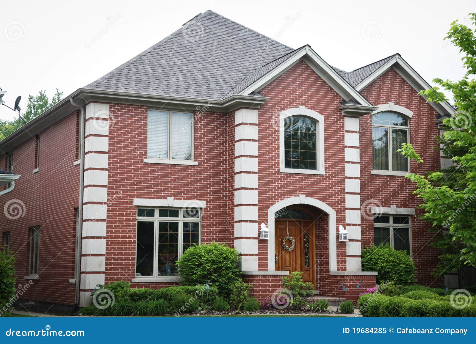 Big Brick House stock image. Image of owned, mature, home - 19684285