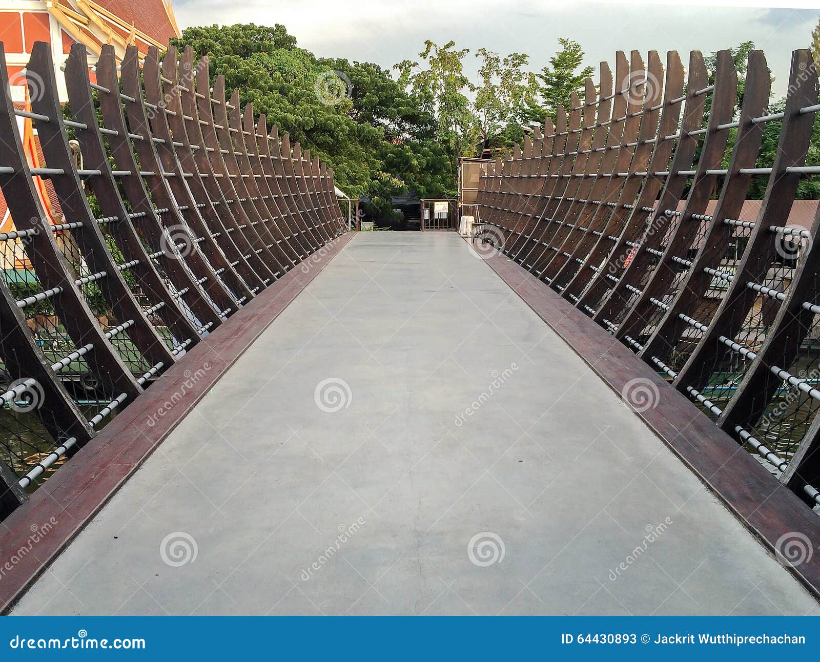 Big Bridge Made From Structure Of Old Abandon Boat And Cement In ...