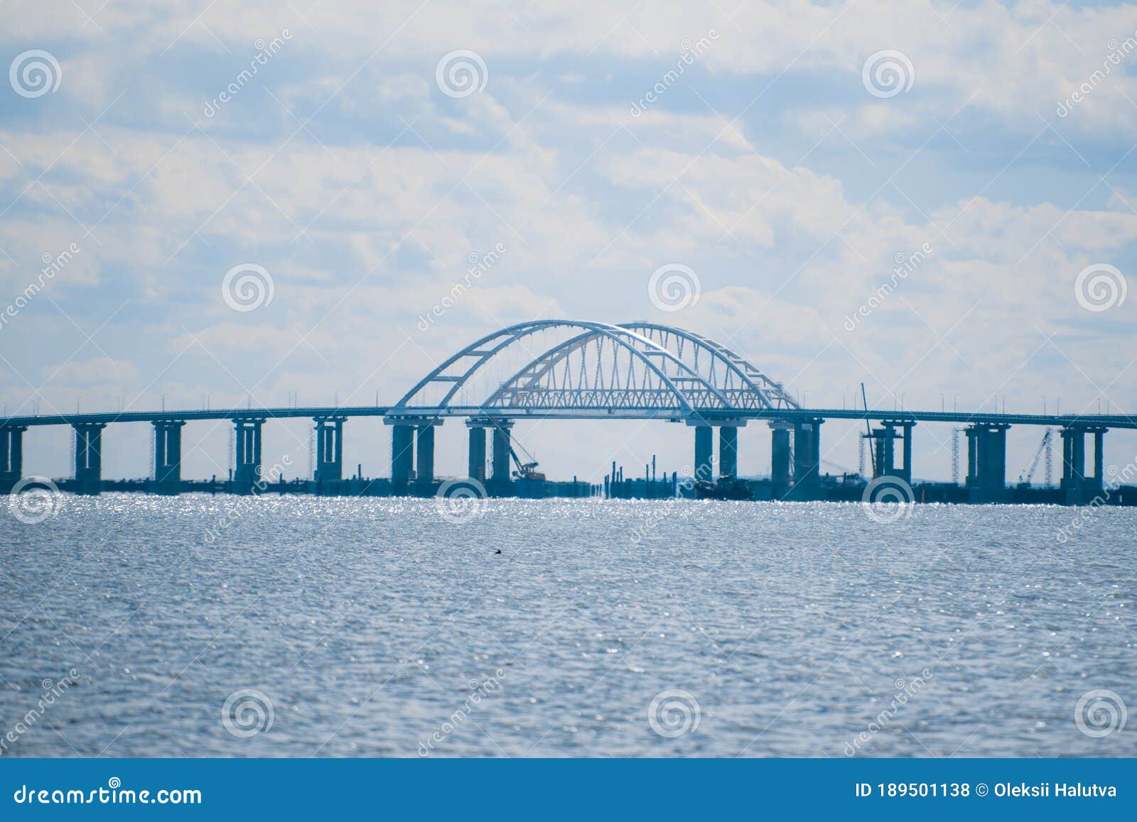 Big Bridge Over the Sea. Building Stock Photo - Image of engineering ...