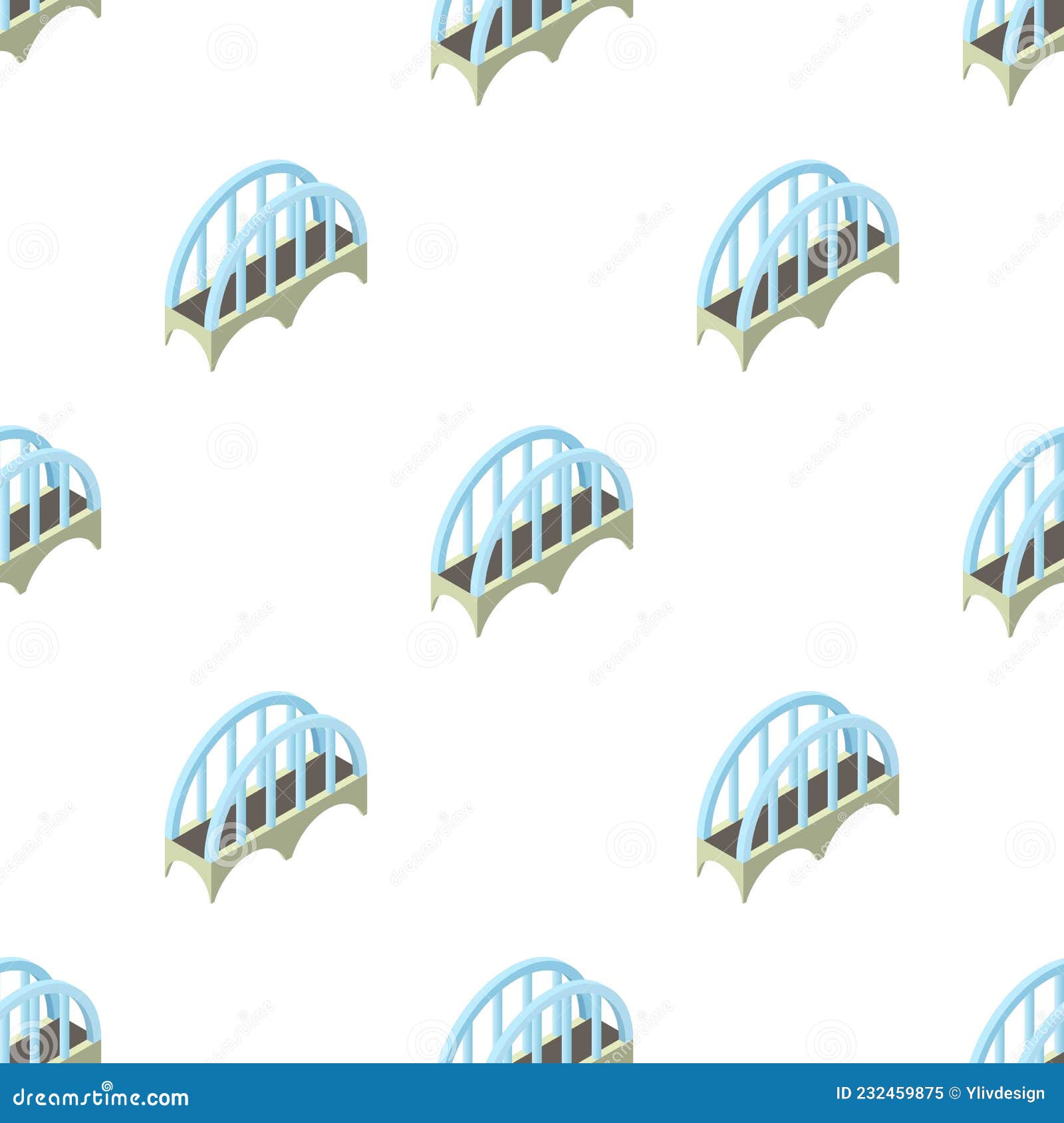 Big Bridge Pattern Seamless Vector Stock Vector - Illustration of ...