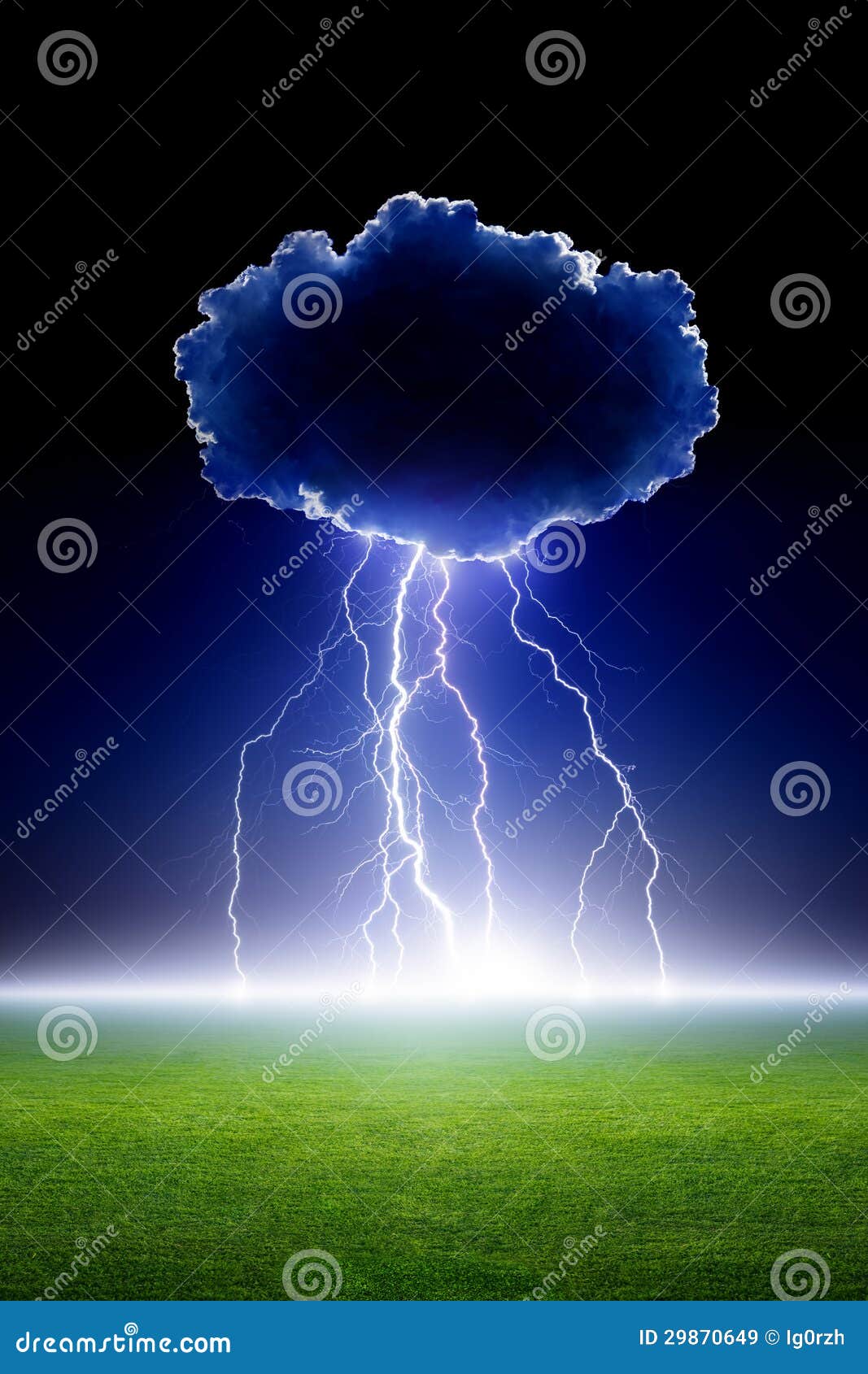 Lightning from cloud stock image. Image of stormy, darkness - 29870649