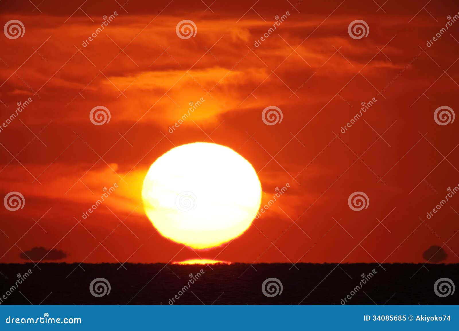 Big bright setting sun stock image. Image of photograph - 34085685