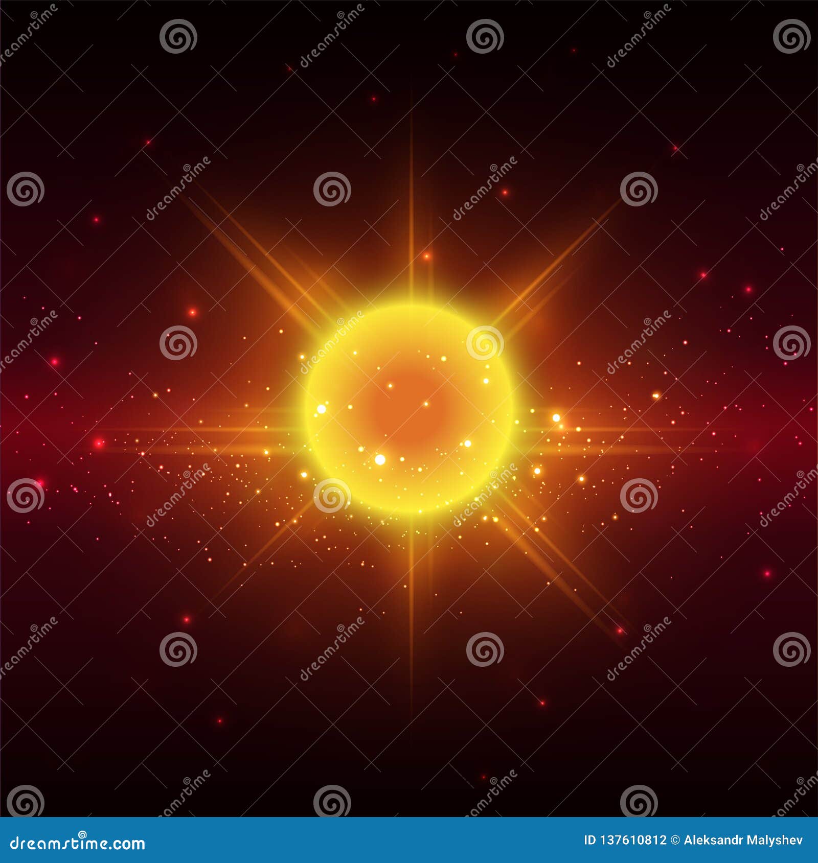Big Bright Star. Background Stock Illustration - Illustration of cosmic ...
