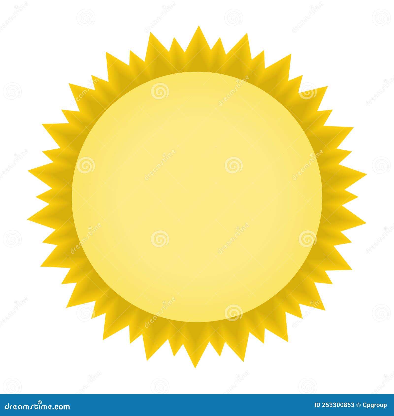 Big bright sun stock vector. Illustration of paint, flame - 253300853