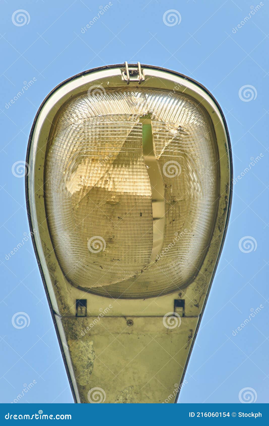 Big Broken Old Lantern. Close-up Stock Photo - Image of damaged ...