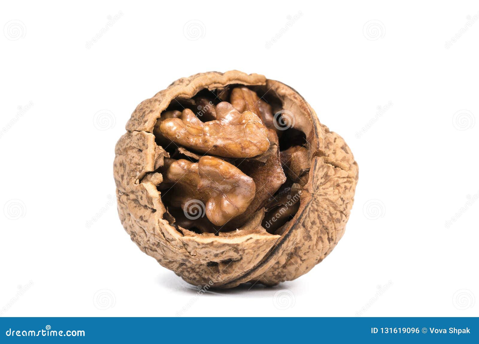 Broken Walnut on White Background Stock Photo - Image of butter, forest ...