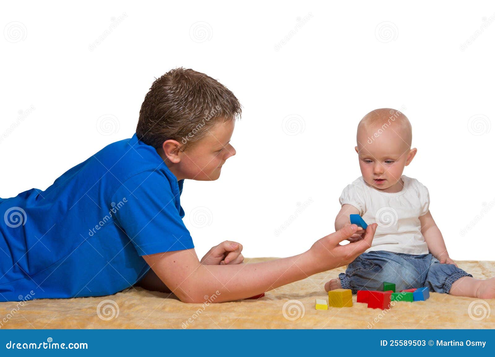 Big Brother and Baby Playing Stock Image - Image of nurture ...