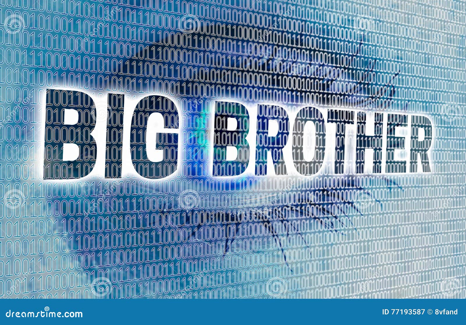 Big Brother Eye With Matrix Looks At Viewer Concept Royalty-Free Stock ...