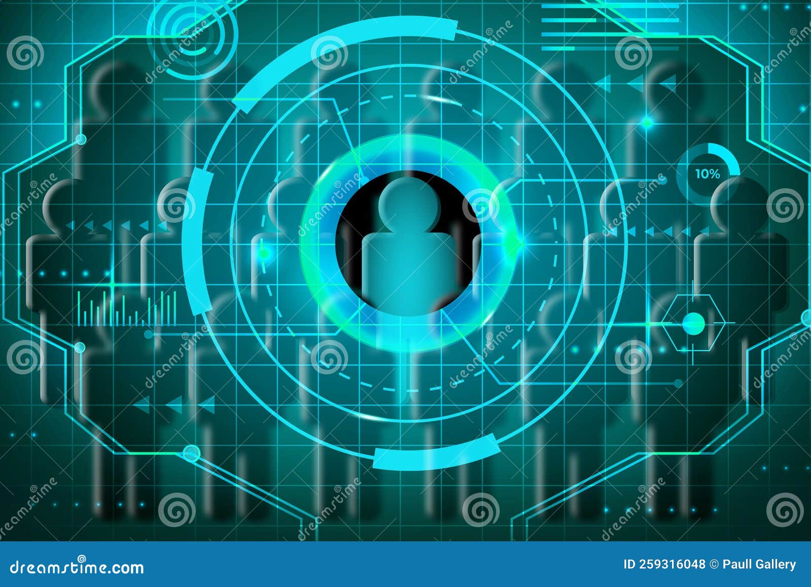 Big Brother always Watching with Technology Stock Illustration ...