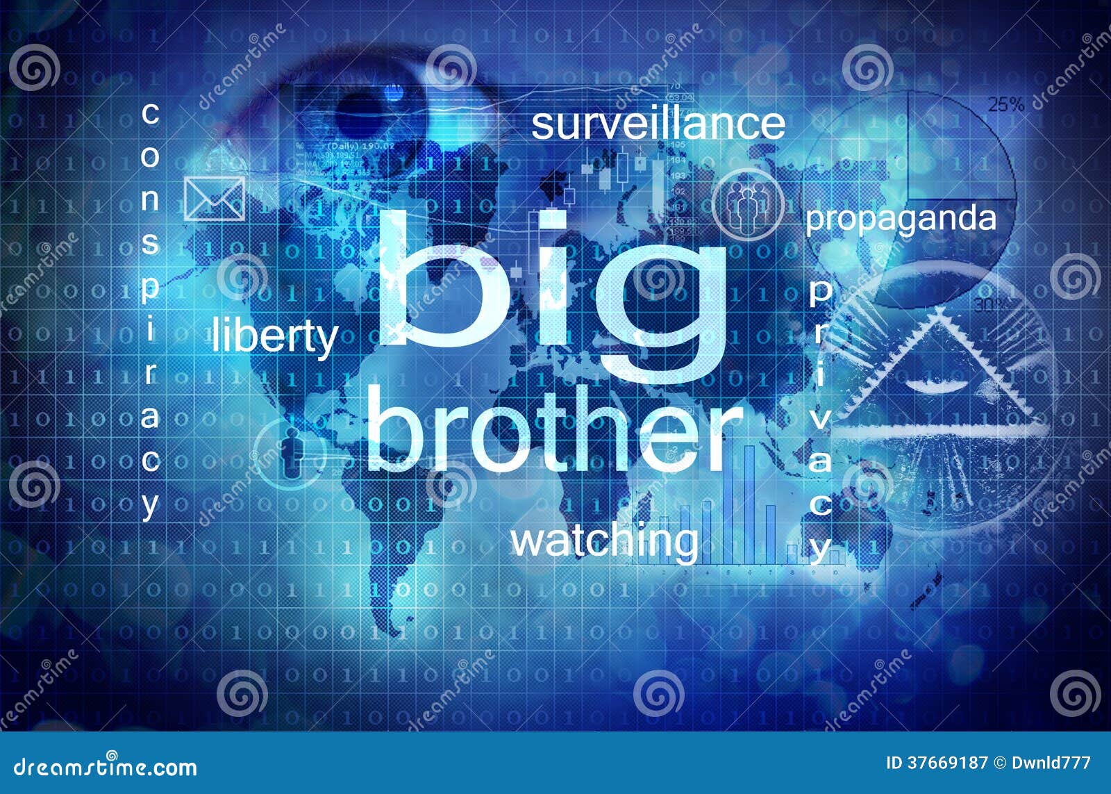 Big Brother is Watching You Stock Illustration - Illustration of ...