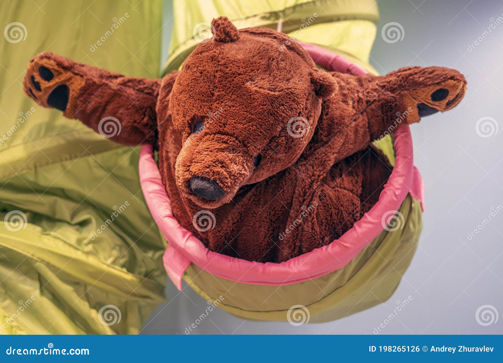 Big Brown Bear Toy in Flight Stock Photo - Image of mammal, birthday ...