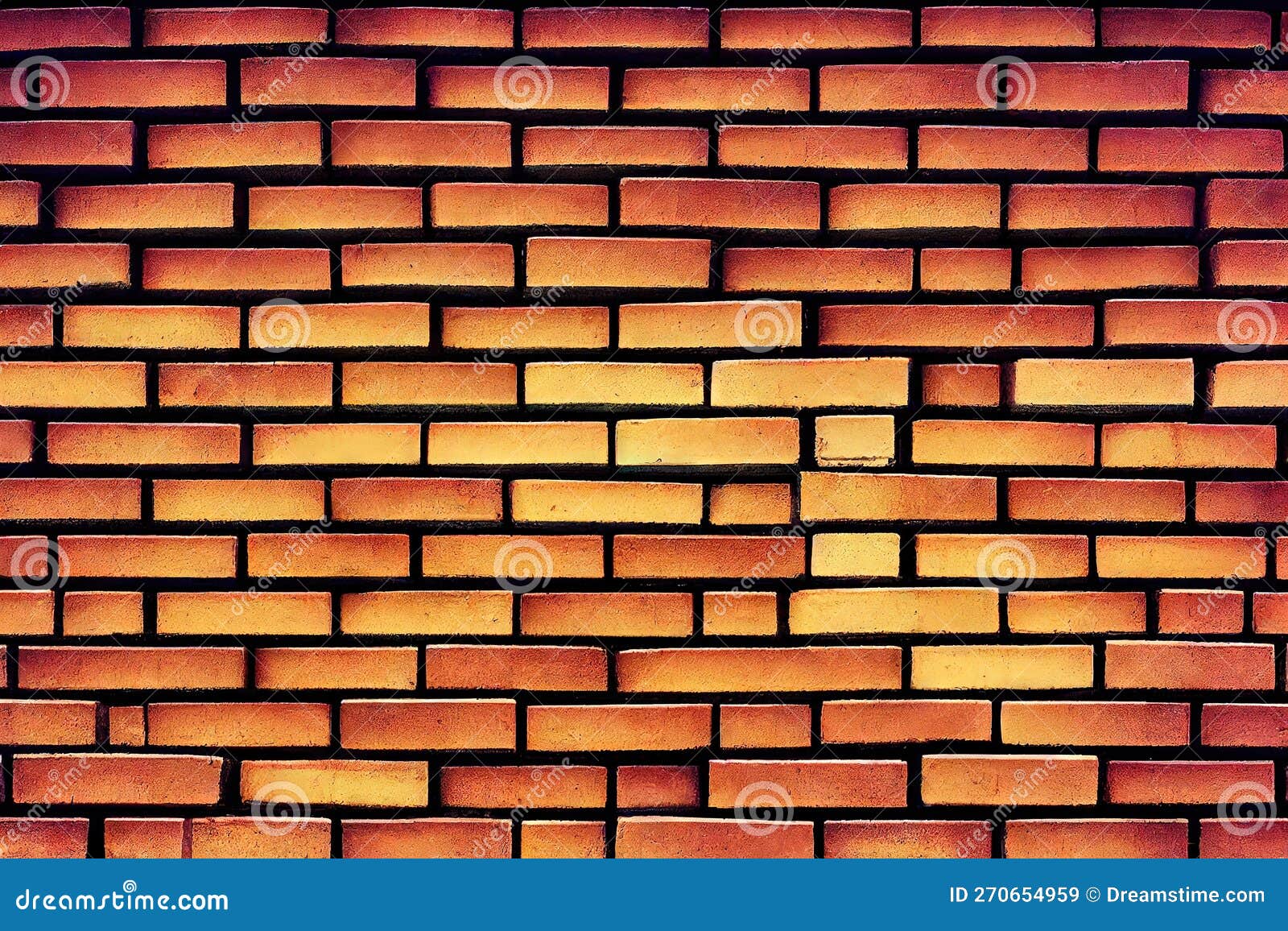 Big Brown Brick Wall Texture Background. Stock Illustration ...