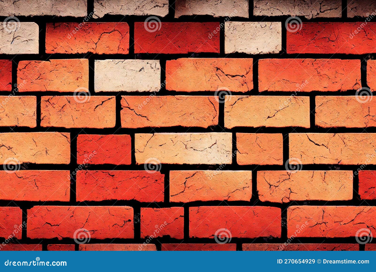 Big Brown Brick Wall Texture Background. Stock Illustration ...