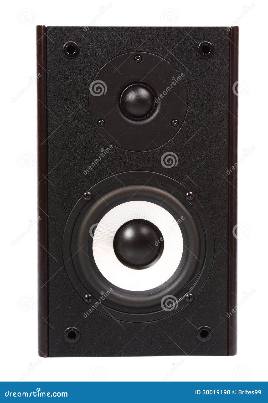 Big Brown Rectangular Speaker Front Panel Isolated on White Back Stock ...