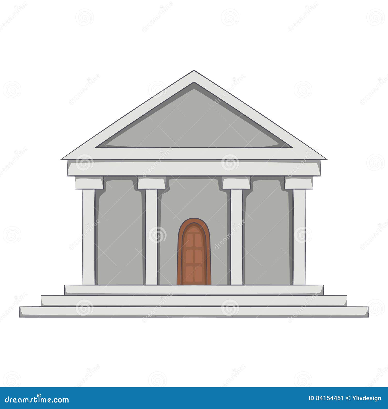 Big Building Icon, Cartoon Style Stock Vector - Illustration of ...