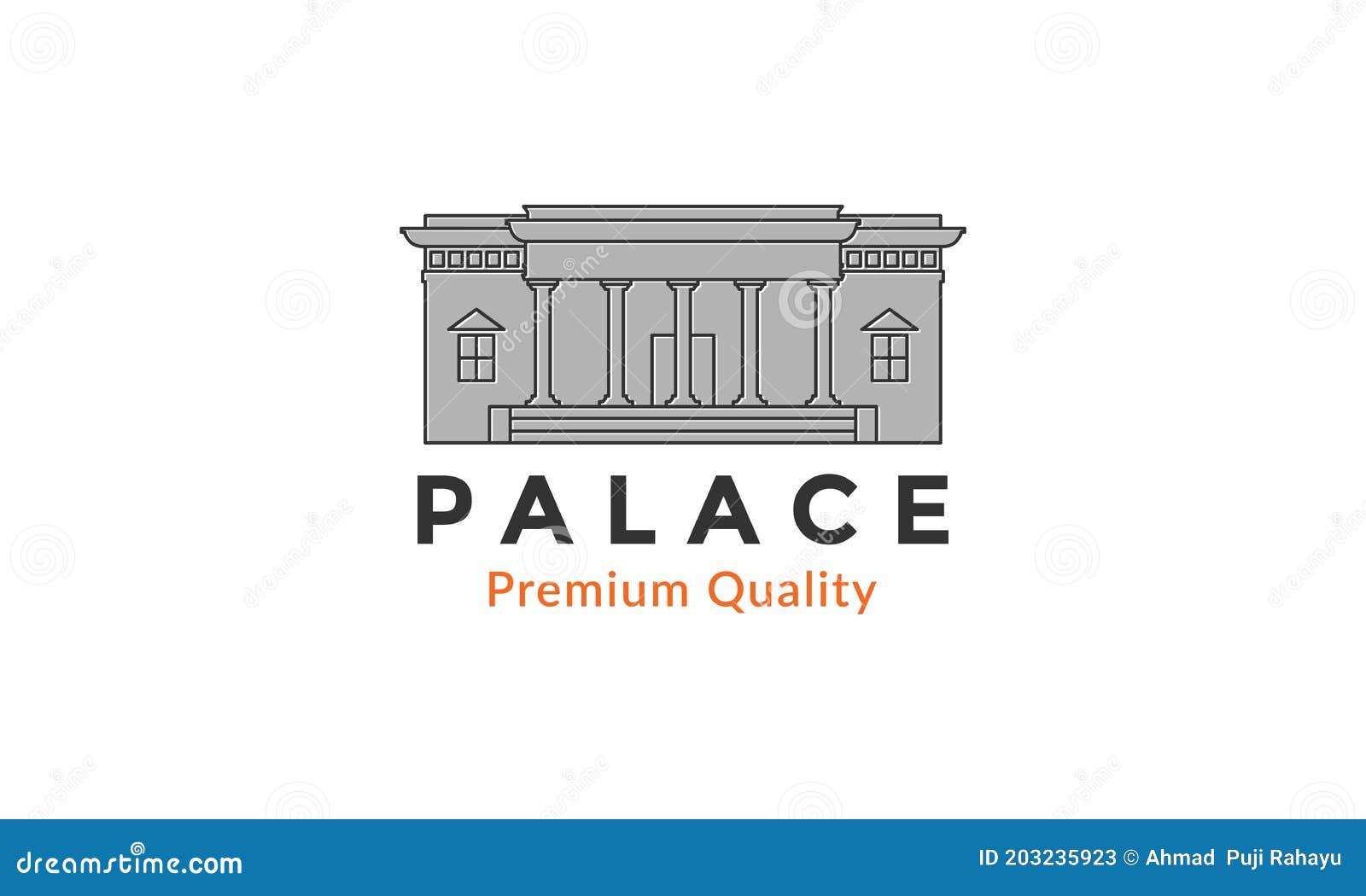 Big Building Monument Palace Logo Vector Icon Design Illustration Stock ...
