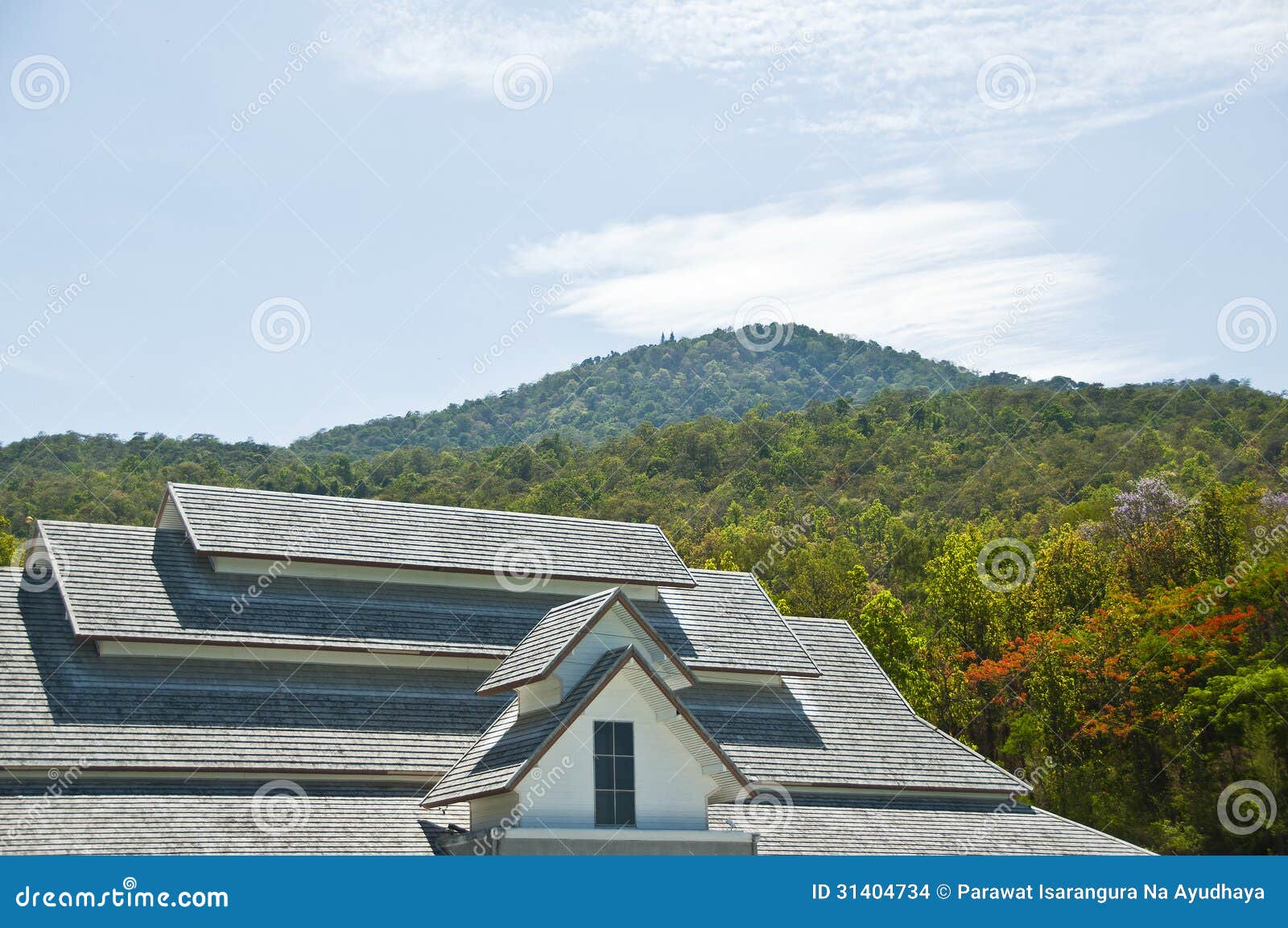 Big building roof. stock photo. Image of construction - 31404734