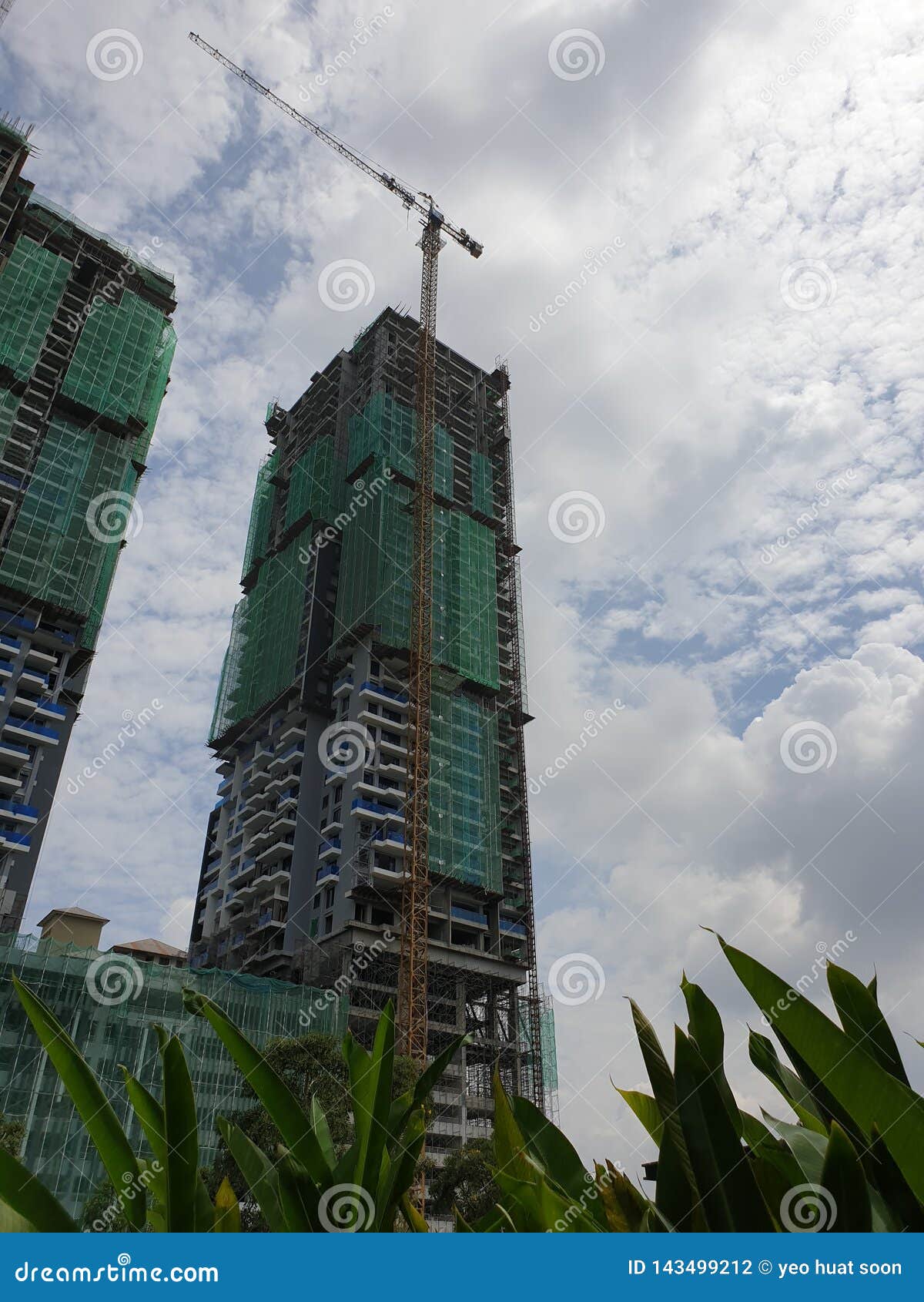 The Big Building that Still Under Construction Stock Photo - Image of ...