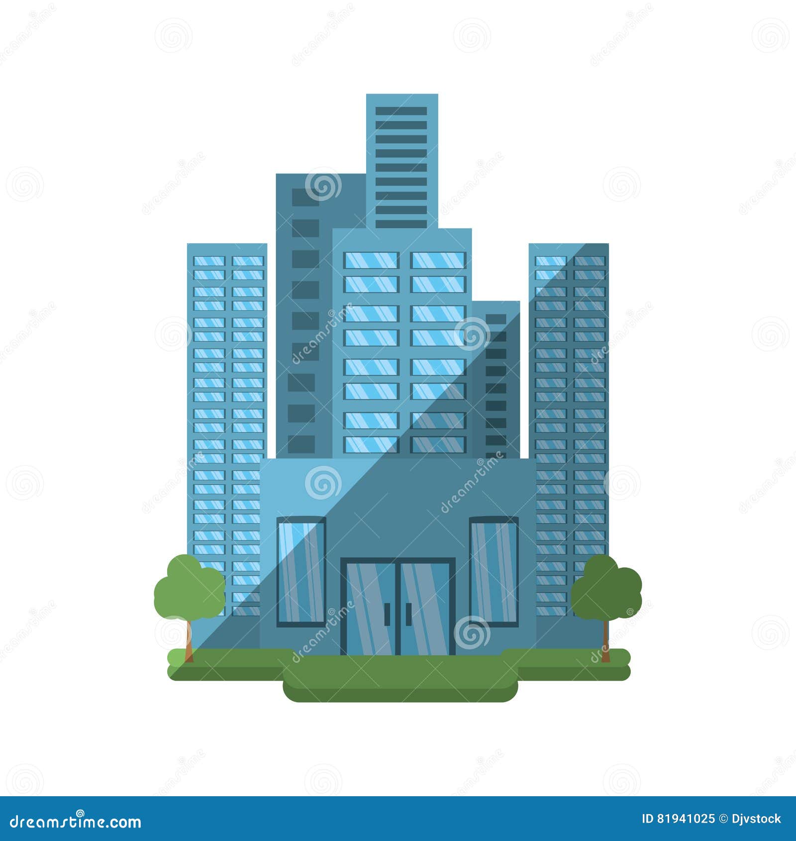 Big building style icon stock vector. Illustration of concept - 81941025