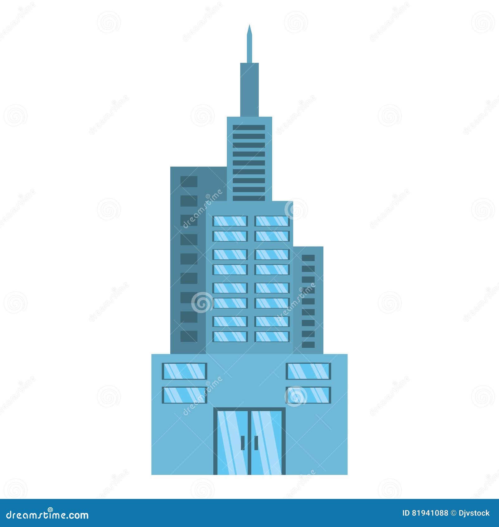 Big building style icon stock vector. Illustration of concept - 81941088