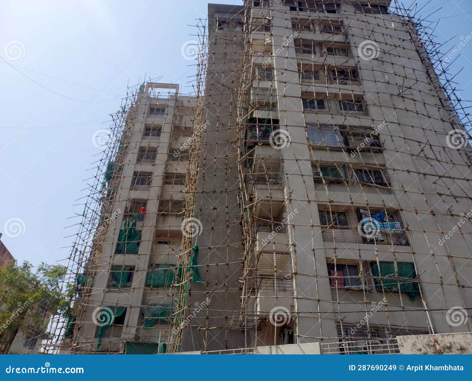 Big Building Under Construction in India - Image Editorial Stock Image ...