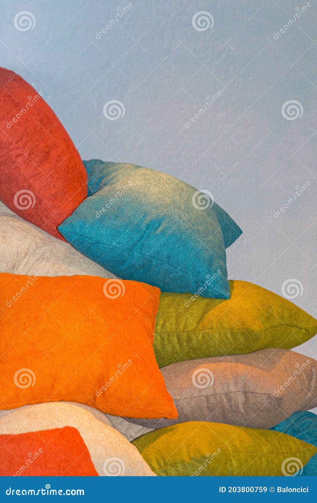 Bunch of Pillows stock image. Image of objects, pile - 203800759