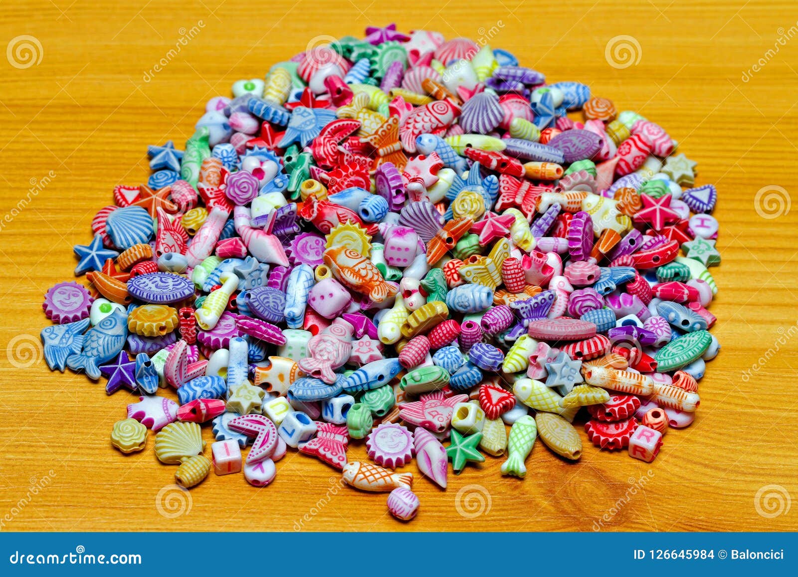 Beads Pile stock photo. Image of multicolor, alphabet - 126645984