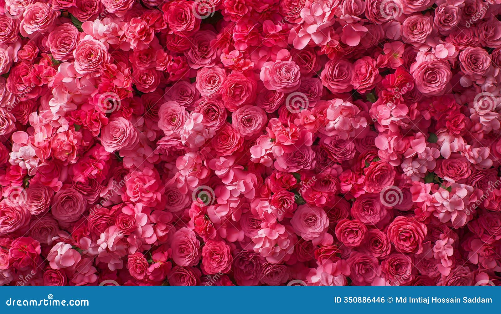 Big Bunch of Pink Roses Full Fill Background Stock Illustration ...