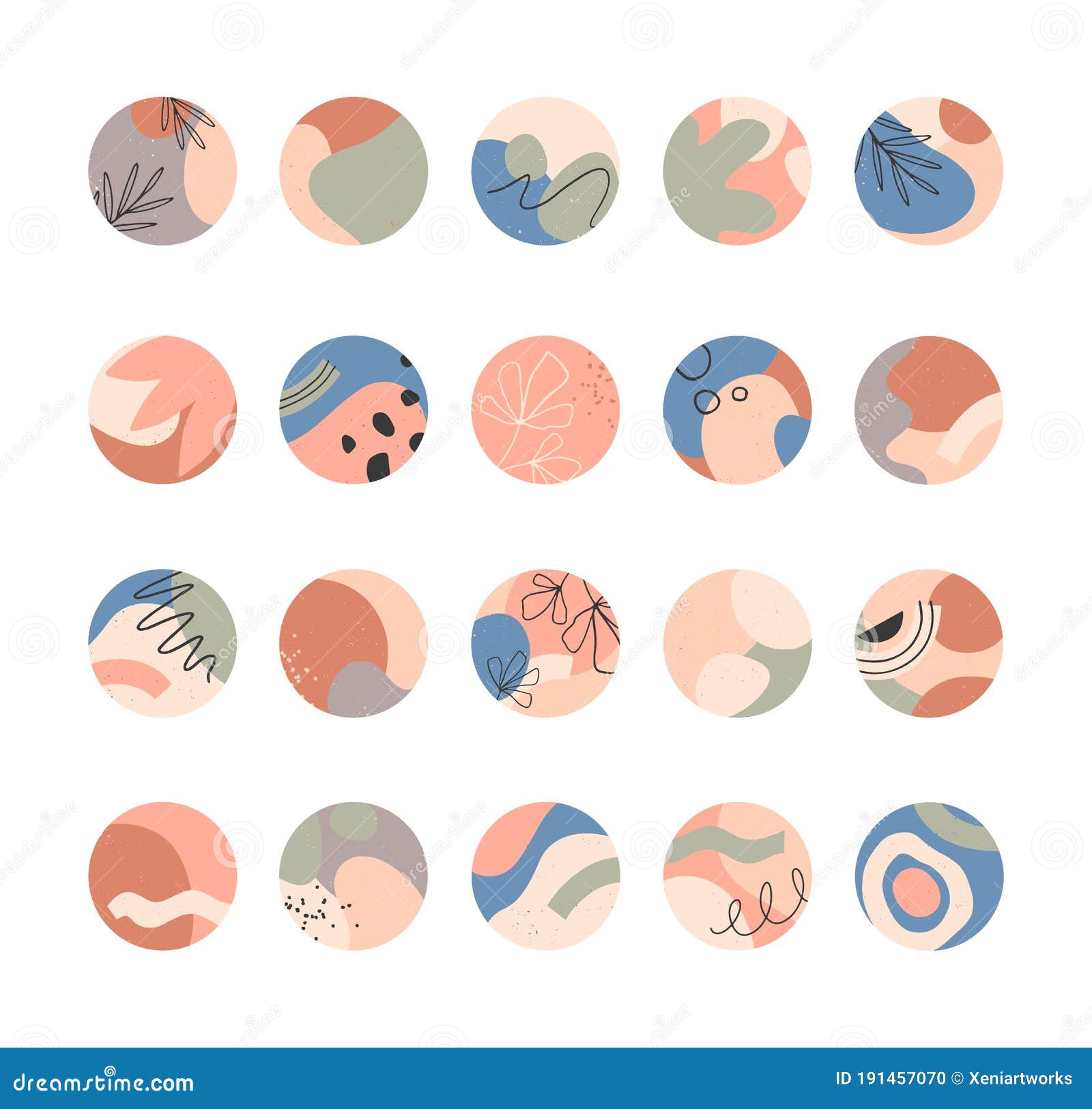 Big Bundle Of Insta Highlights Covers Vector Illustration ...