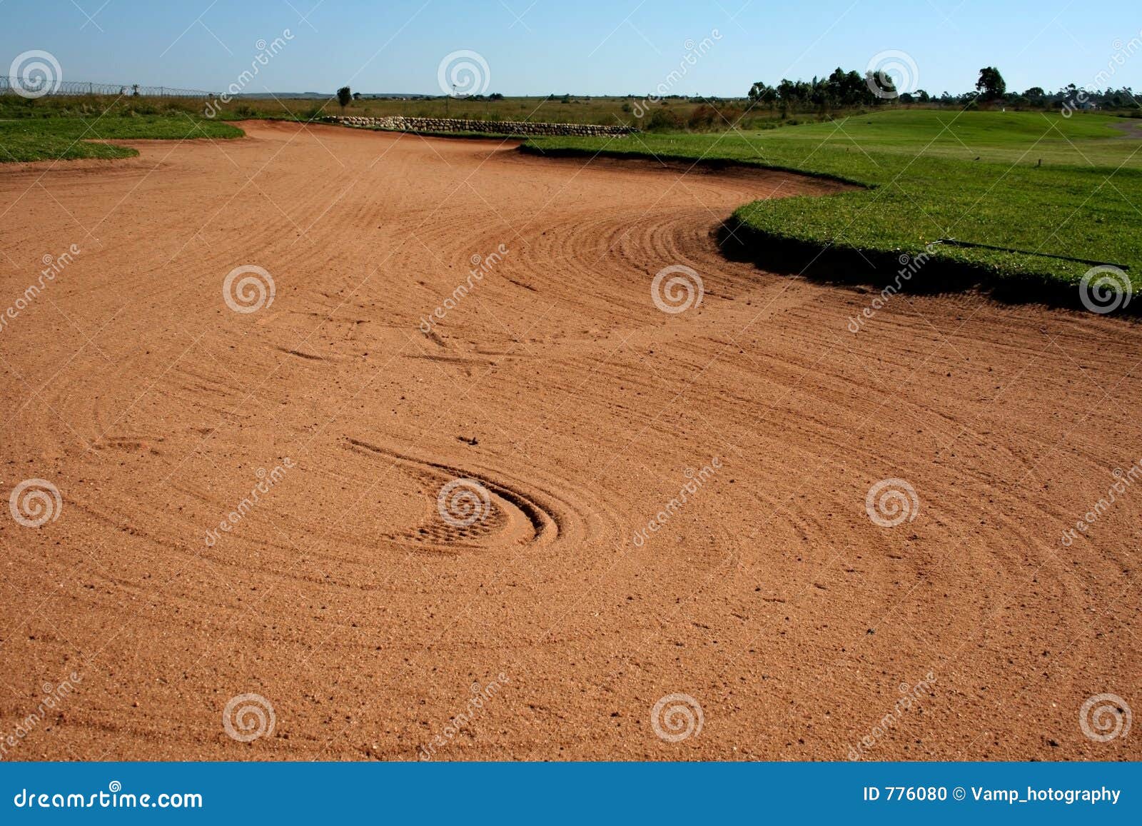 Big Bunker/Sand Trap stock photo. Image of blue, mulligan - 776080