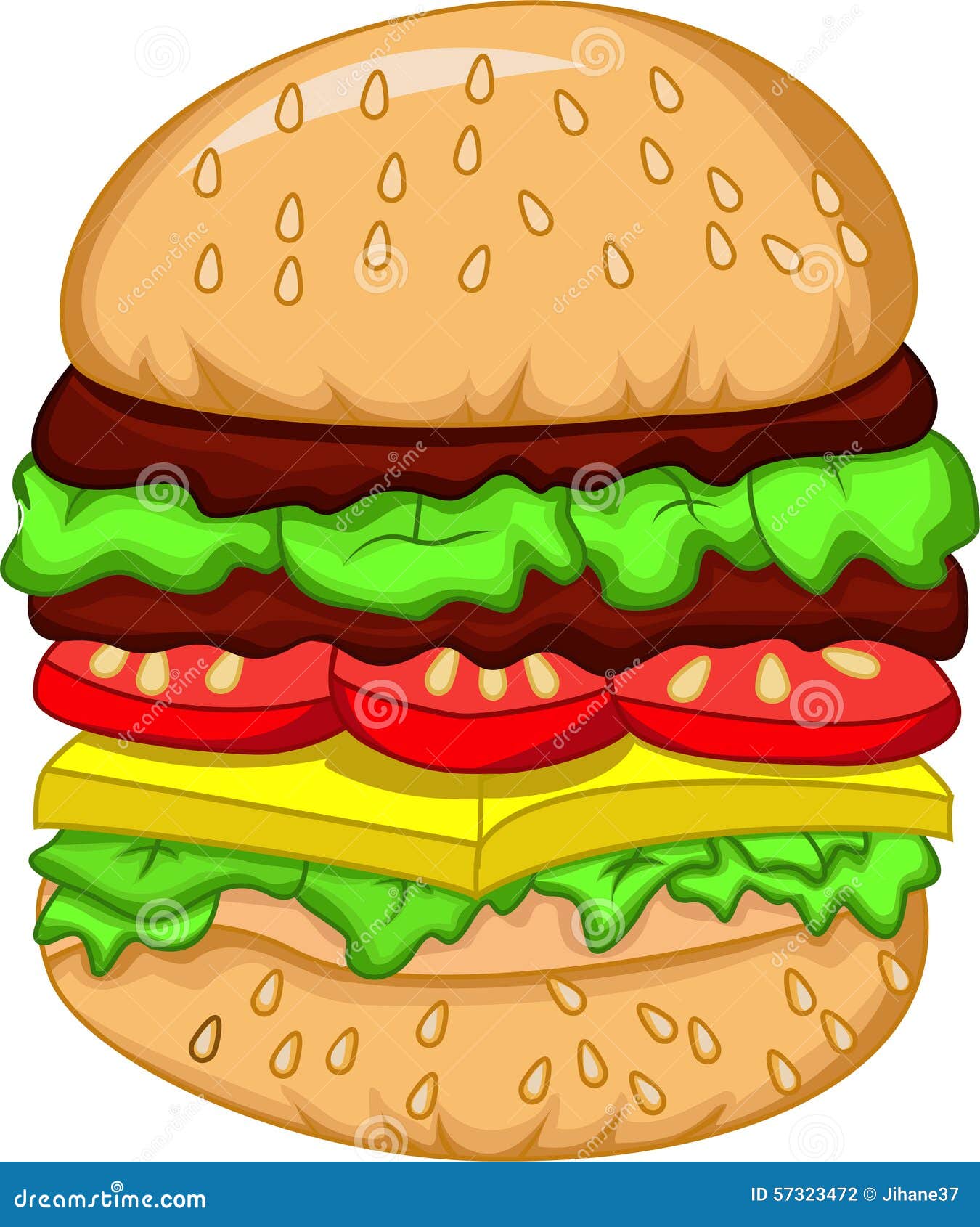 Big Burger Cartoon Royalty-Free Stock Photo | CartoonDealer.com #175155627