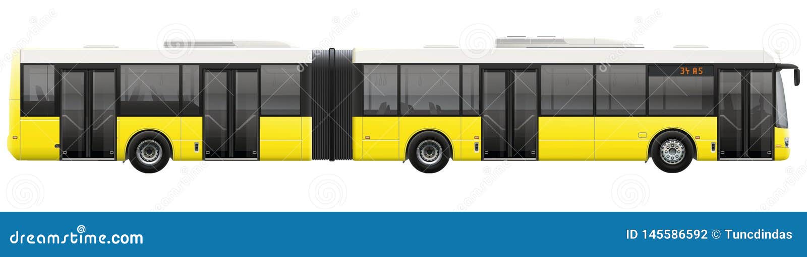 Big Bus Metro Bus on Isolated - Vector Stock Vector - Illustration of ...