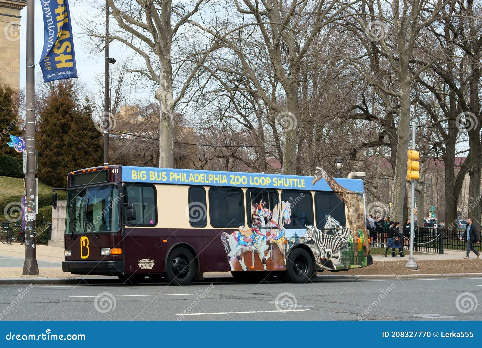 Big Bus of Philadelphia Zoo. Loop Shuttle Editorial Image - Image of ...