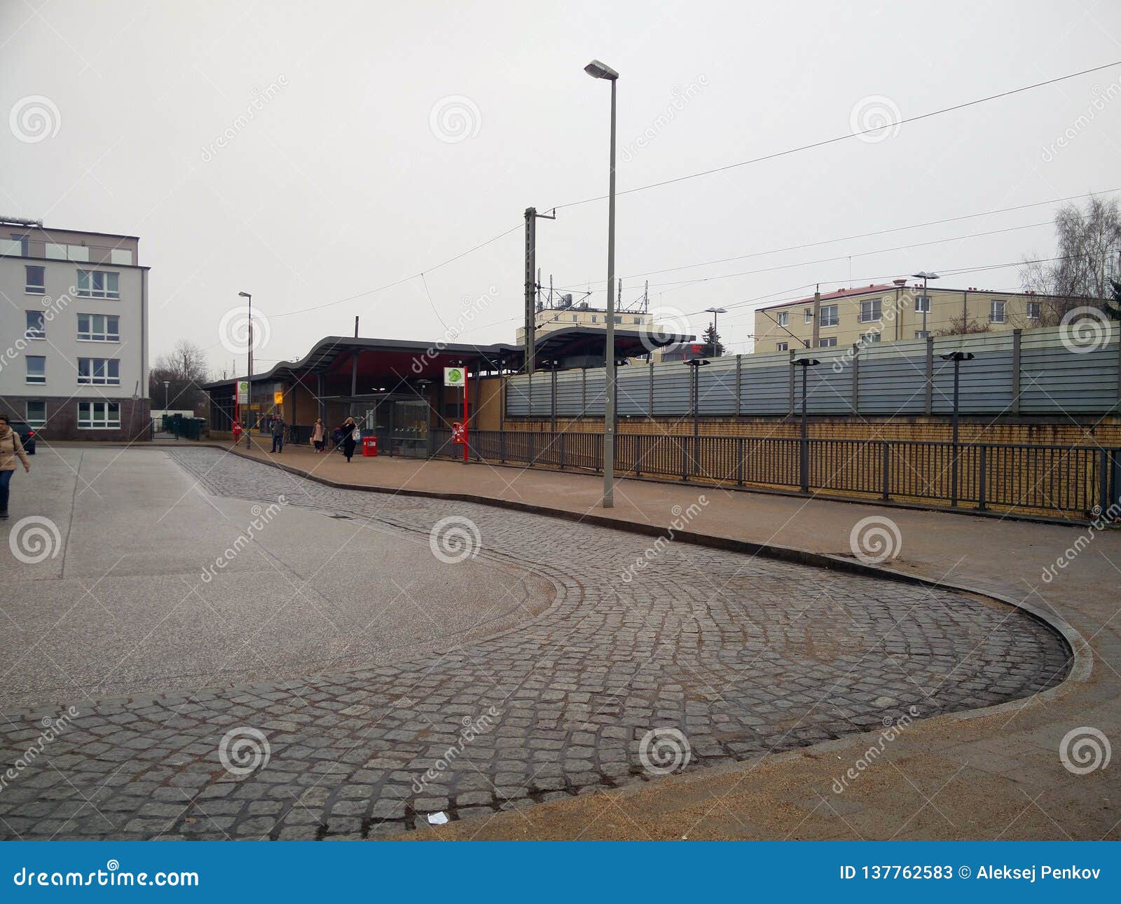 Big Bus Station in the City Stock Image - Image of transport, road ...