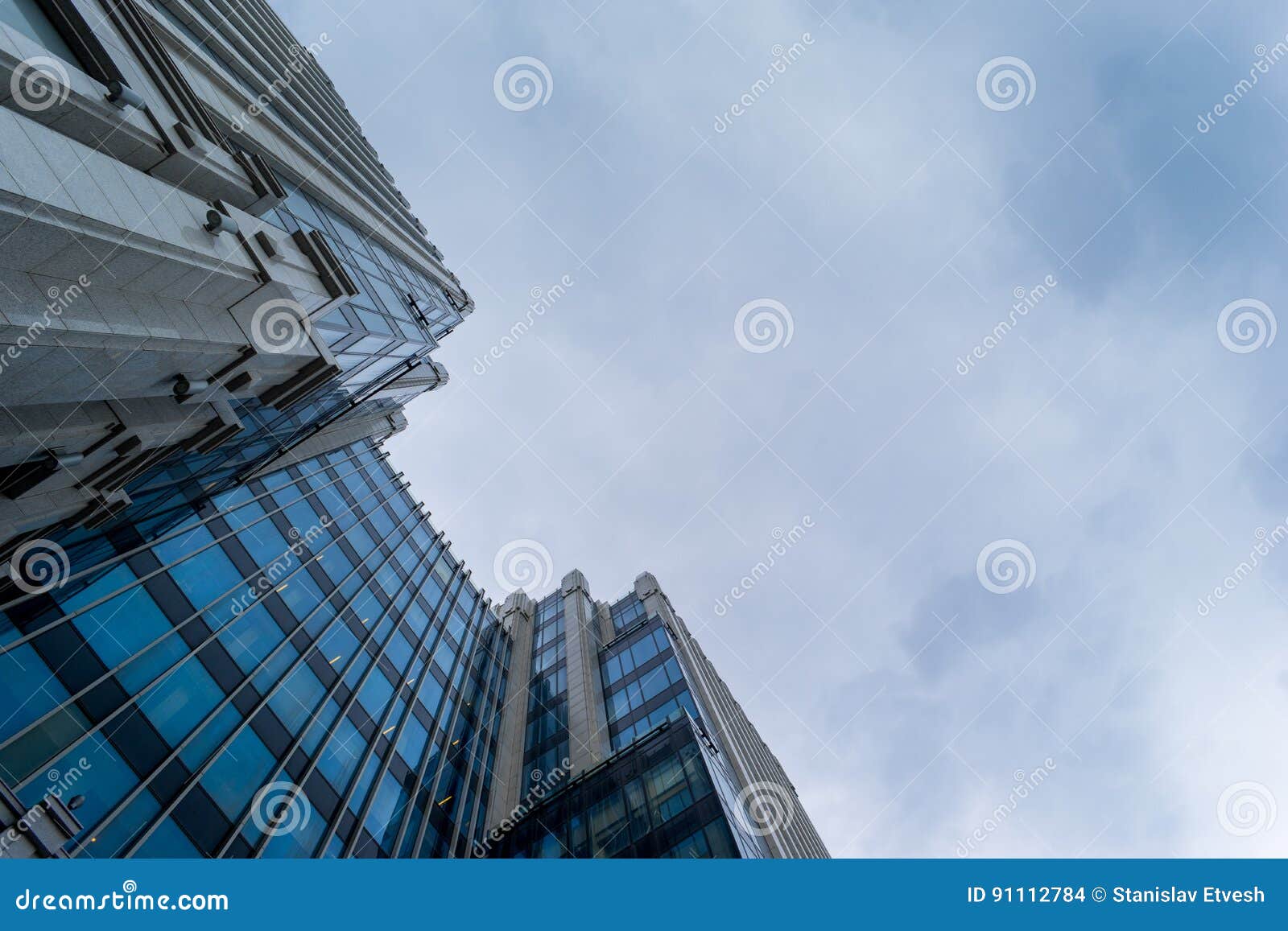 Big Business Building in the Grey Sky Stock Photo - Image of facility ...