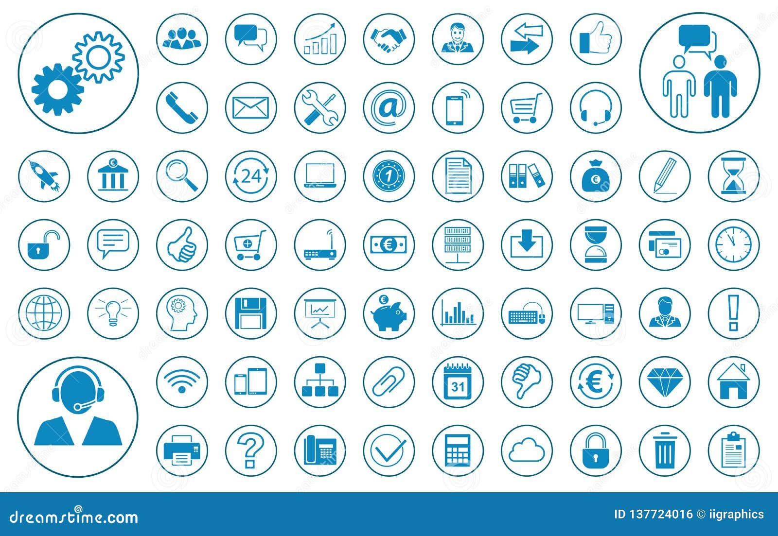 Big business icon set stock vector. Illustration of application - 137724016